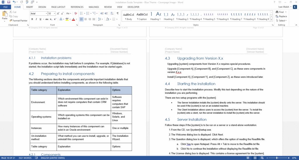 Installation Guide Template (MS Word) – Technical Writing Tools Installation Guide Template (MS Word) – Technical Writing Tools